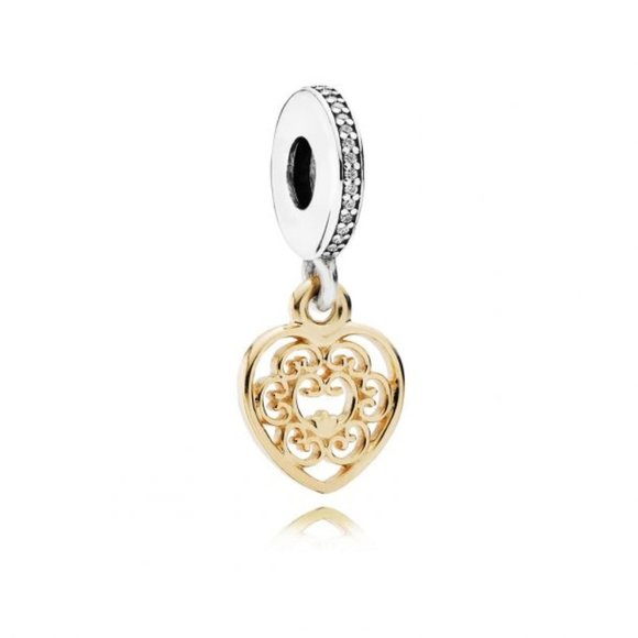 Pandora | Jewelry | Pandora Magnificent Heart Dangle With 4k Gold ...